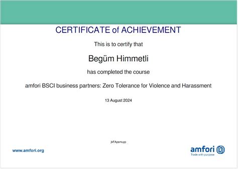 Amfori Trade With Purpose Academy Eğitimlerinde Sevgili Müge Tuna Hocamıza Değerli