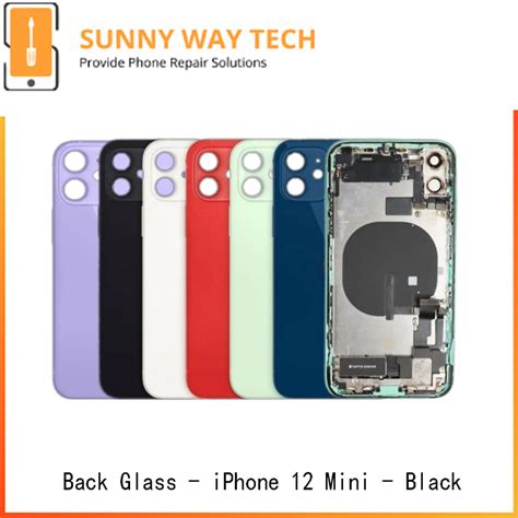 Back Glass Iphone 12 Mini Black Sunny Way Tech