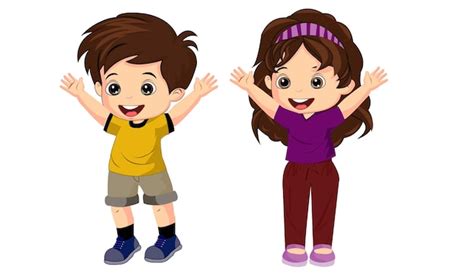 Lindo Vector De Hermana Y Hermano Vector Premium