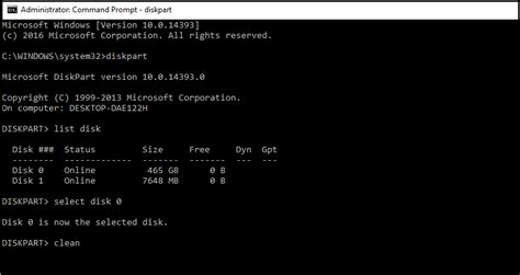 Windows 10에서 Diskpart를 사용하여 저장 장치가 작동하지 않는 문제를 해결하는 방법