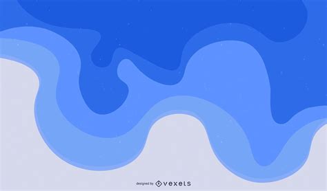 Descarga Vector De Fondo De Ondas Azules Con Borde De Corte Con Curvas