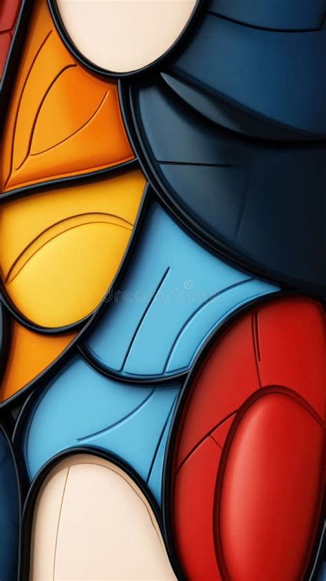 Abstract Design Featuring Colorful Interlocking Shapes In A Smooth
