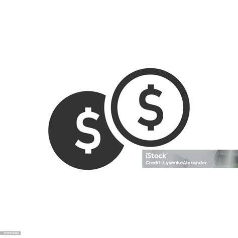 Vetores De Ícone Em Estilo Simples De Pilha De Moedas Ilustração