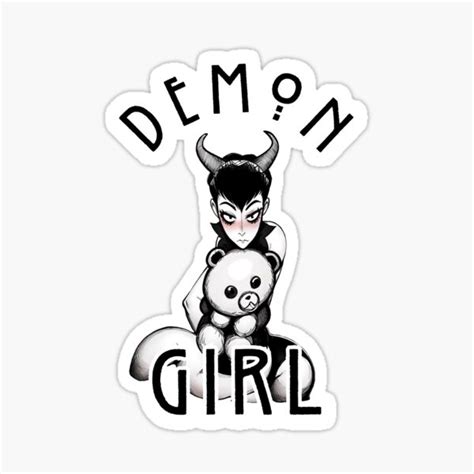 Demon Girl Sticker By Artestik Redbubble