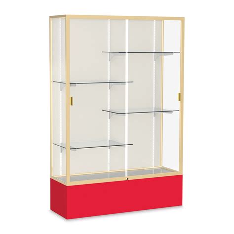 Waddell Spirit Series Display Case 72 X 48 X 16 Champagne Red