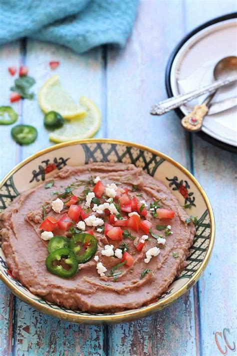 Instant Pot Refried Beans Vegetarian Refried Beans Cooking Carnival
