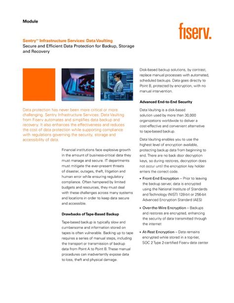 data vaulting secure and efficient data protection fiserv