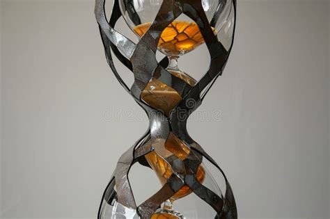 Stylish Hourglass Sand Running In An Hourglass Measuring The