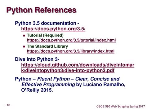 Csce 590 Web Scraping Topics Readings Overview Web Scraping Ppt