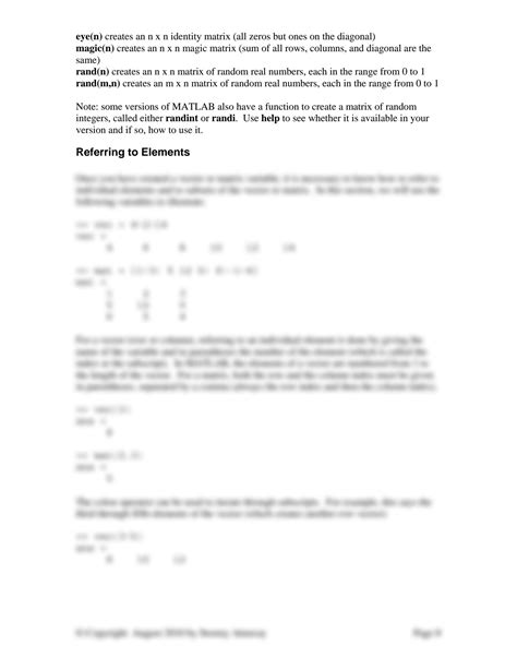 SOLUTION Eng Undergrad Matlab Linear Algebra Tutorial Studypool