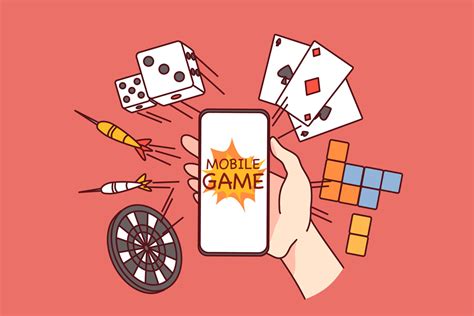 Mão Segurando Smartphone Com Conectados Jogos Formulários Pessoa