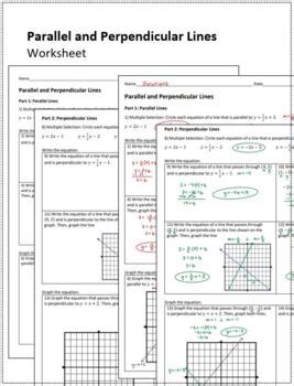 Parallel And Perpendicular Lines By Ashley S Math Class Pass TPT