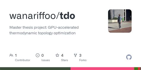 Github Wanariffootdo Master Thesis Project Gpu Accelerated Thermodynamic Topology Optimization