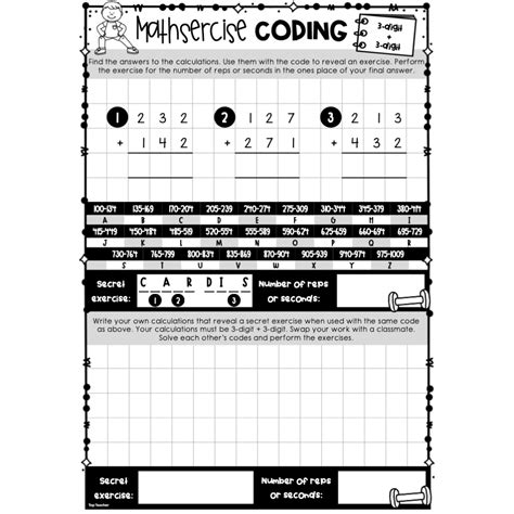 mathsercise coding three digit add three digit worksheets top teacher