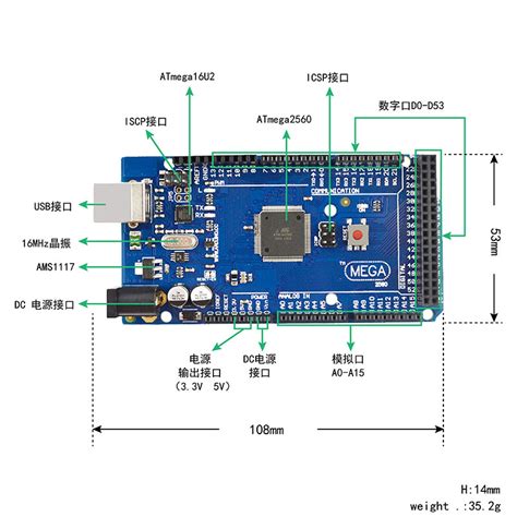 Mega 2560r3开发板atmega328p单片机控制板外壳扩展板适用arduino虎窝淘