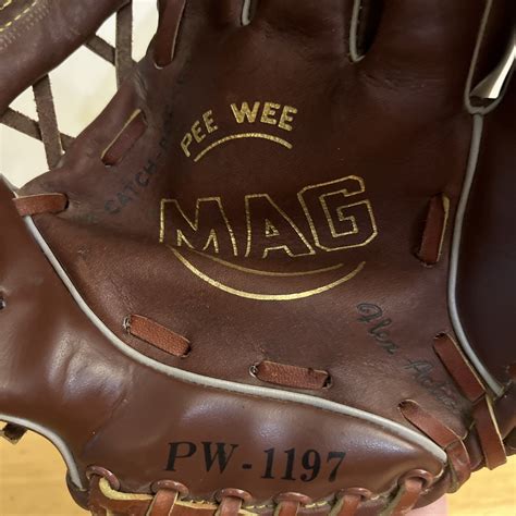 Vintage Baseball Glove Mag Pee Wee Pw 1197 Catchers Mitt Rawhide