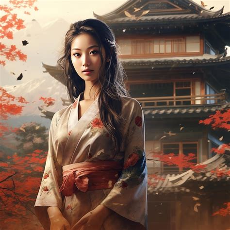 Premium Photo Image Of Beautiful Japanese Girl Minkas House Background