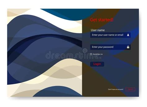Account Sign Up And Password Form Page Login Ui Ux Design Concept