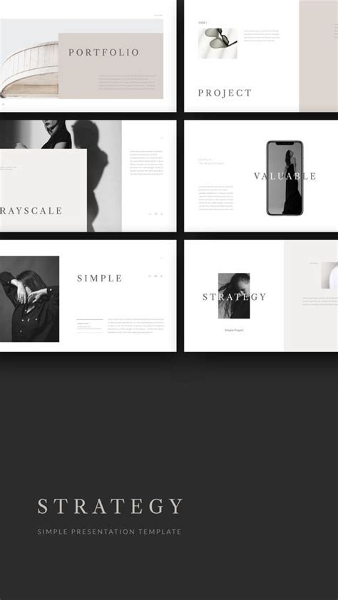 Strategy Presentation Template Presentation Templates Mood Board Template Powerpoint