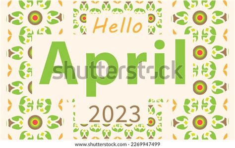 Hello April April Month Vector Flowers Stock Vector Royalty Free