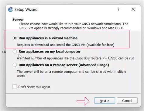 GNS3 Setup Wizard Options Explained