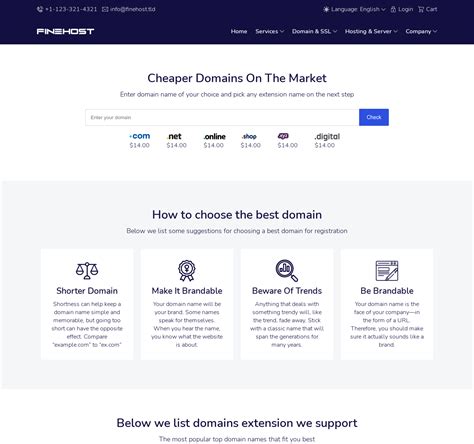 Finehost Html Hosting Website Template And Whmcs Template