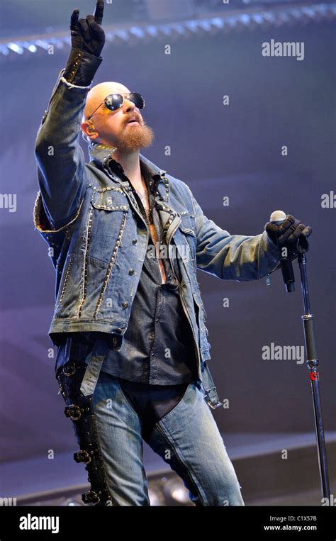 Rob Halford Of Judas Priest Performing In Concert At The Hard Rock Live