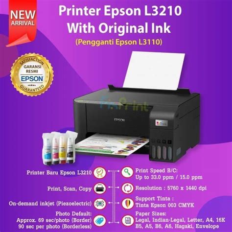 Jual Printer Epson L3210 A4 ECOTANK All In One InkTank Tanpa Tinta Di