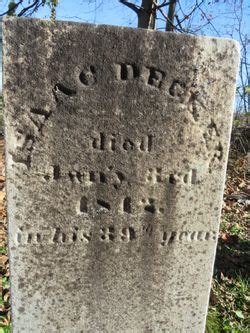 Isaac Decker Unknown Find A Grave Memorial