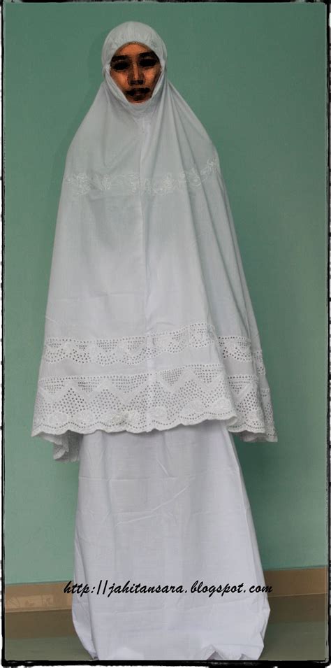 Telekung Sulam Jahitan Sara Tempahan Baju Kurung Fesyen Muslimah