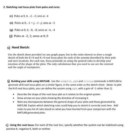 Solved Sketching Root Locus Plots From Poles And Zeros Chegg