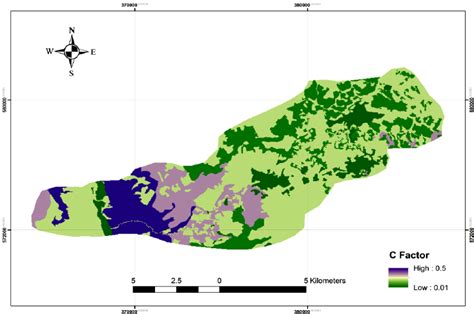 Spatial Distribution Of Crop Management C Factor Download