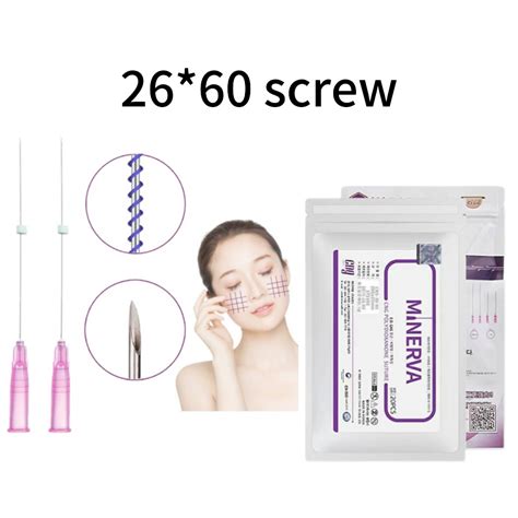 Minerva Korean Original Authentic 26g60mm Minerva Pdo Threads For Face Lift Pdo Screw Mono