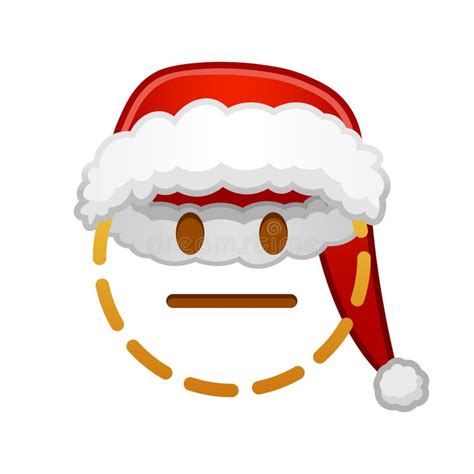 Christmas Invisible Face Large Size Of Yellow Emoji Smile Stock Vector