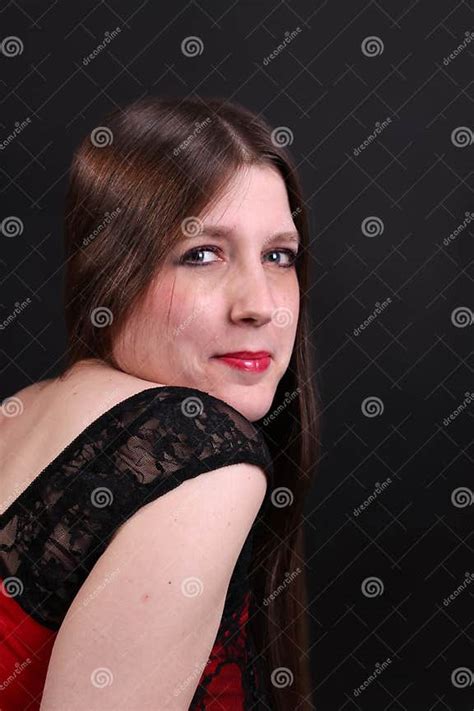 Pretty Long Haired Brunette Woman Stock Image Image Of Portrait Pretty 12170213