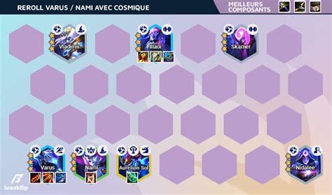 Compo TFT Varus Et Nami Reroll Avec Cosmique Astral Au Set Breakflip