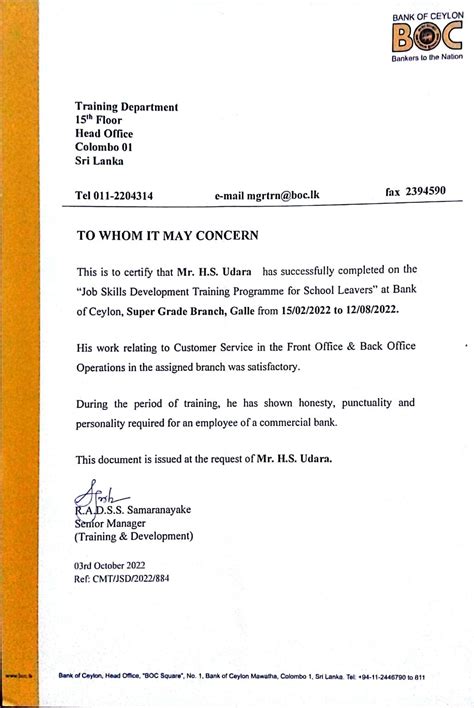 Supun Udara On Linkedin I Was Able To Get The Training Experience Job Skill Needed For My