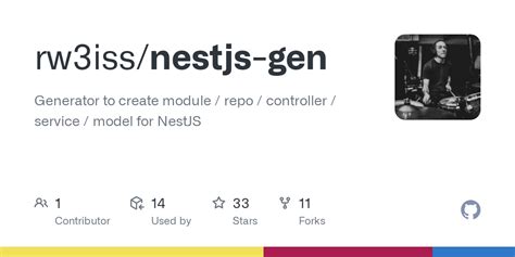 Github Rw Iss Nestjs Gen Generator To Create Module Repo Controller Service Model For
