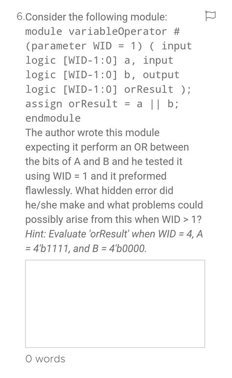 Consider The Following Module Module Chegg