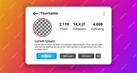 Premium Vector Vector Social Media Profile Templates Modern Design