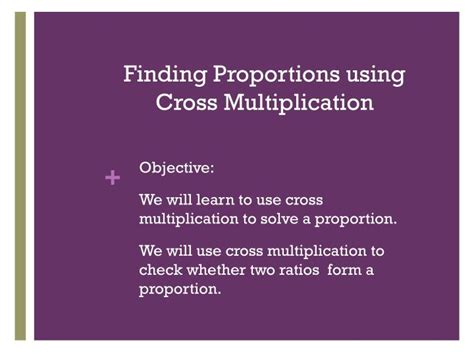 PPT Finding Proportions Using Cross Multiplication PowerPoint Presentation ID