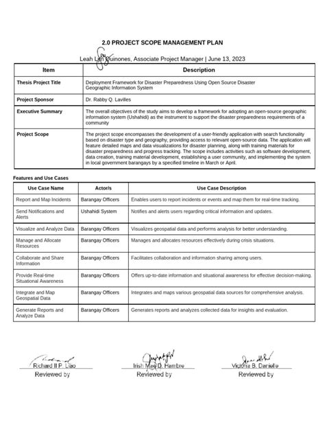 109 Prelim2 Project Scope Management Plan Pdf