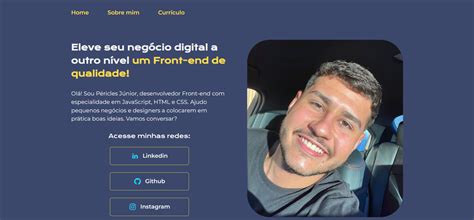 GitHub Pericles Junior Portfolio Meu Primeiro Portfolio Desenvolvido
