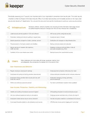 Fillable Online Cyber Security Checklist Fax Email Print PdfFiller