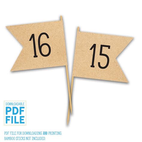 Numbered Flags 1 30 Table Numbers Dessert Dash Numbers Weddings