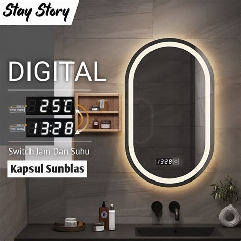 Jual Cermin Led Kamar Mandi Touch Screen Kaca Wastafel Kapsul Sunblas 3mm Shopee Indonesia