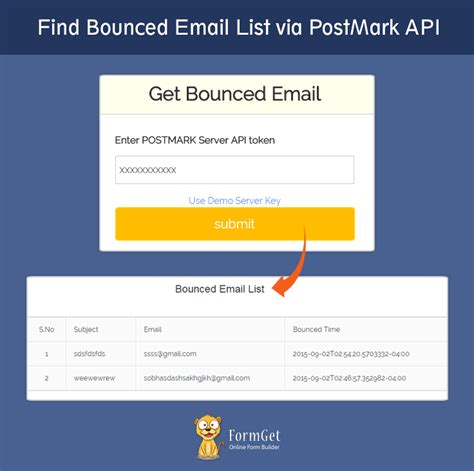 Hard And Soft Bounced Emails List Via Postmark Api Formget