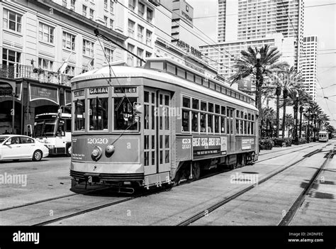 New Orleans Trolley Black And White Stock Photos Images Alamy