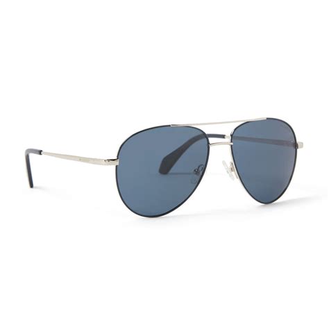 James Aviator Polarized Sunglasses Silver And Blue Blue Roderer