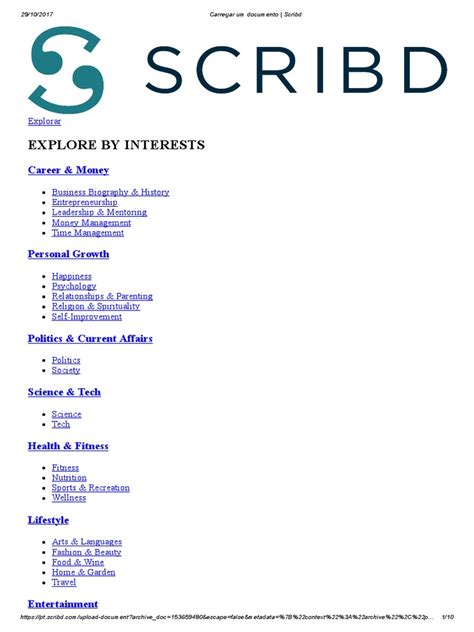 Carregar Um Documento Scribd Pdf Career And Growth